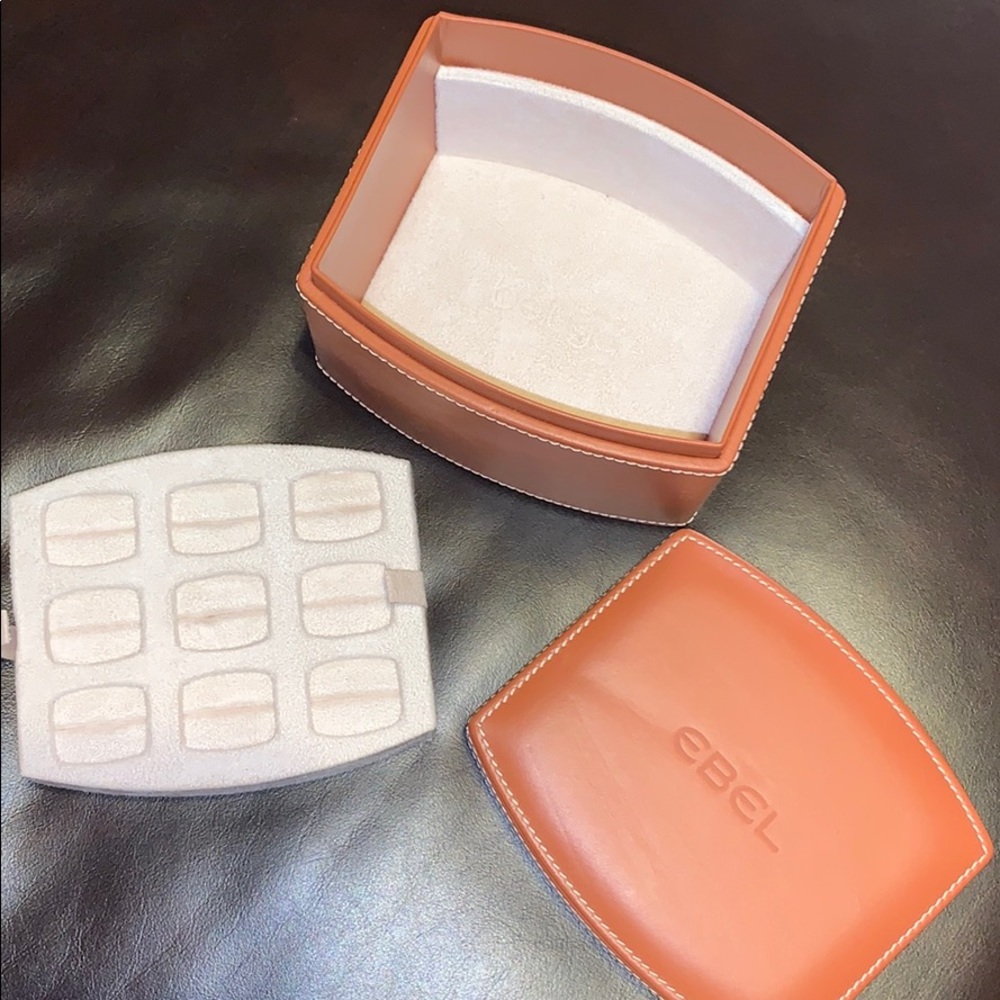 Ebel Leather Beluga Watch And Ring Box - Gem